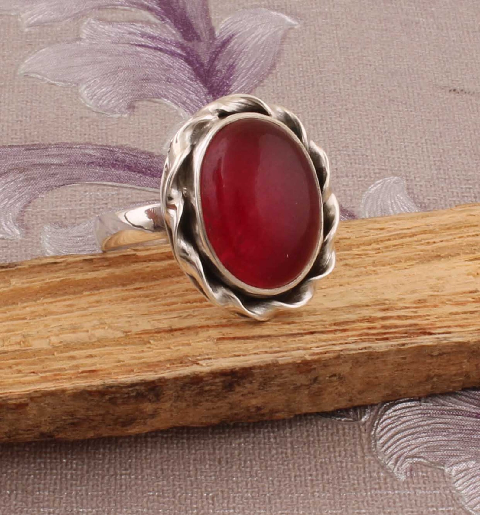 Amazing Ruby Jade Top Quality Gemstone 925-Sterling Silver | Etsy