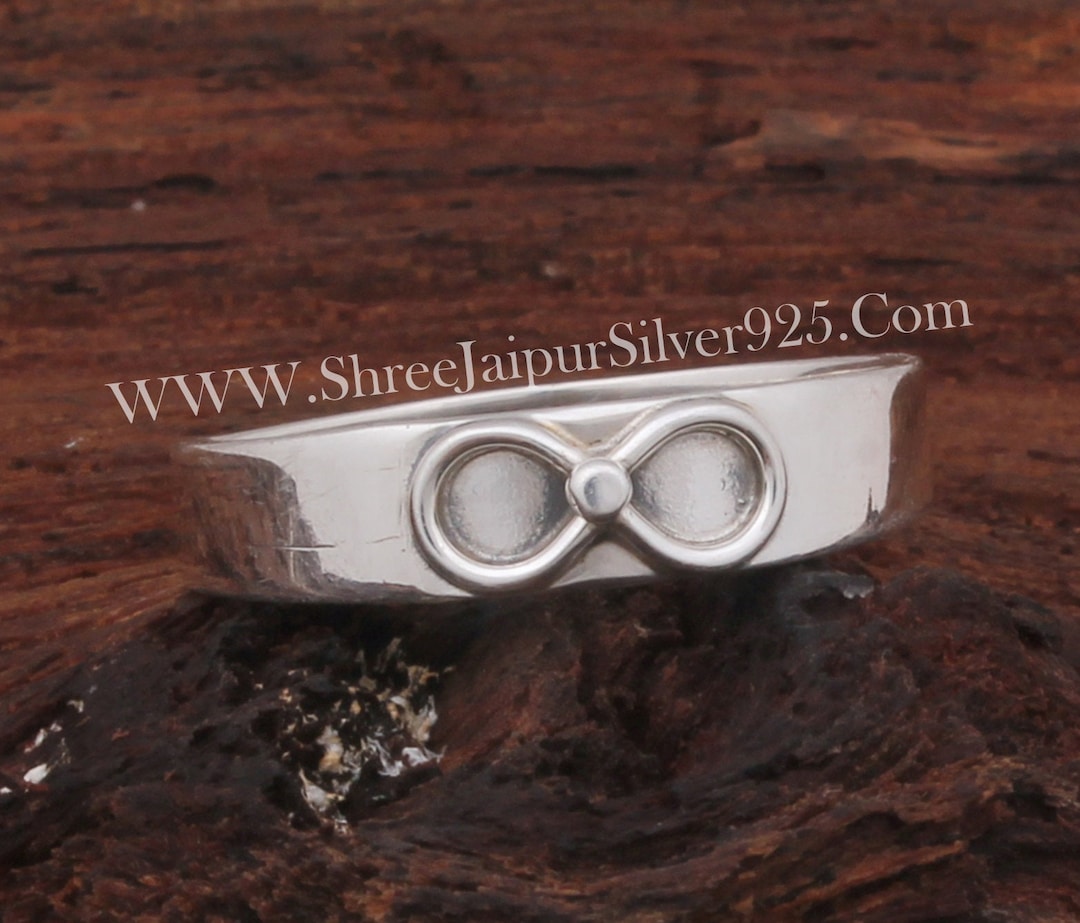 Sterling Silver Infinity Band Ring, Simple Design - Etsy