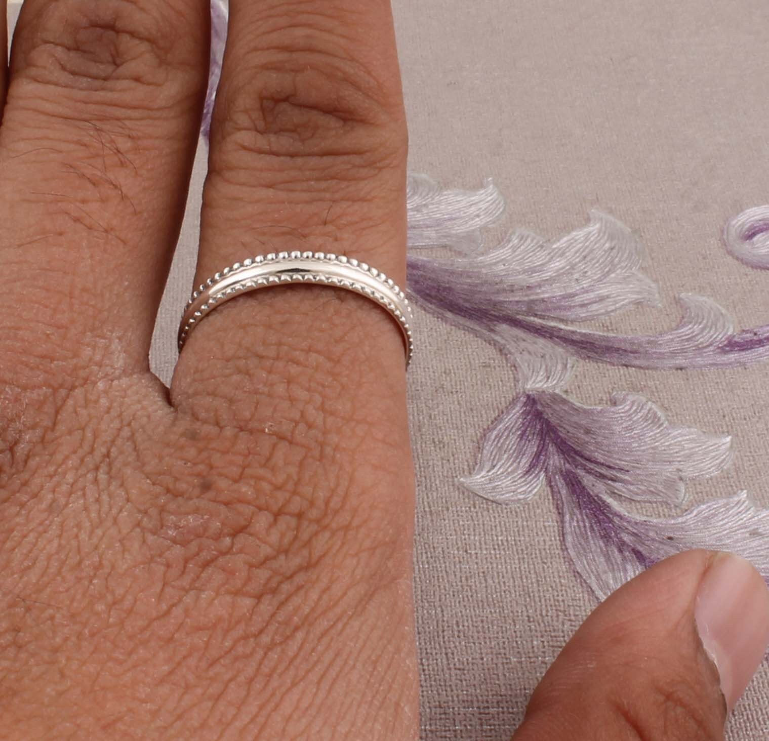 925-Sterling Solid Silver RingBand Silver RingAntique Silver | Etsy