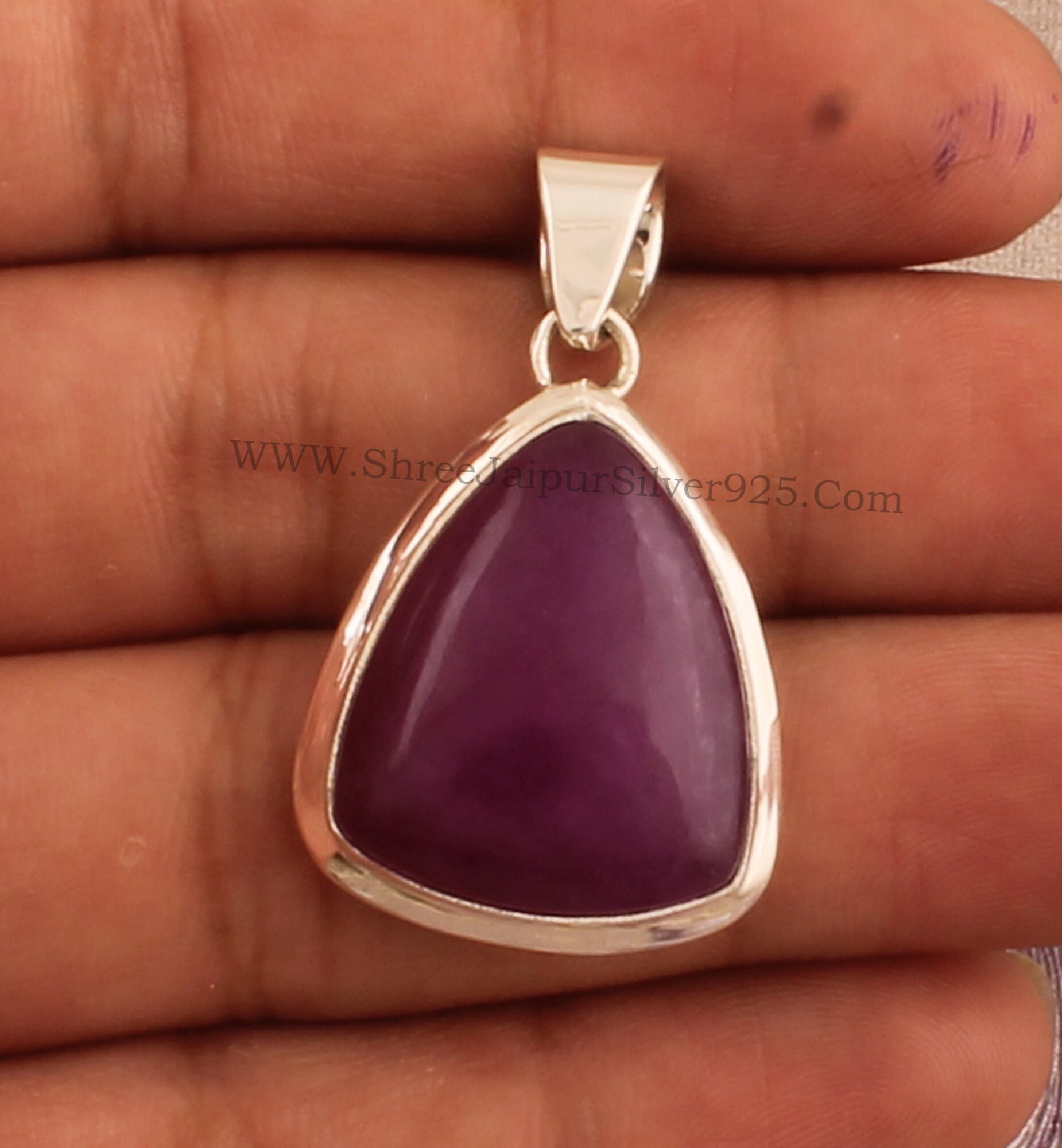 Natural Purple Jade Aaaquality Gemstone Handcrafted Pendant - Etsy