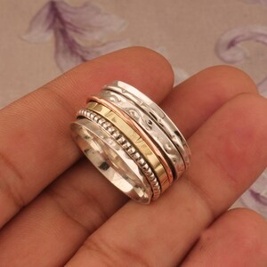 Spinner Rings, 925 Sterling Silver Designer Spinner Ring, Handmade ...