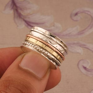 Spinner Rings, 925 Sterling Silver Designer Spinner Ring, Handmade ...