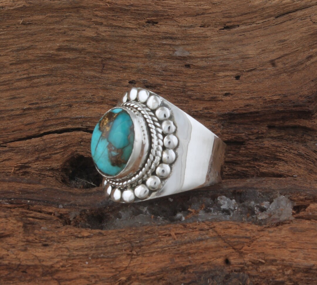Middle Finger Ring 925-silver Sterling Ring Composite Turquoise ...