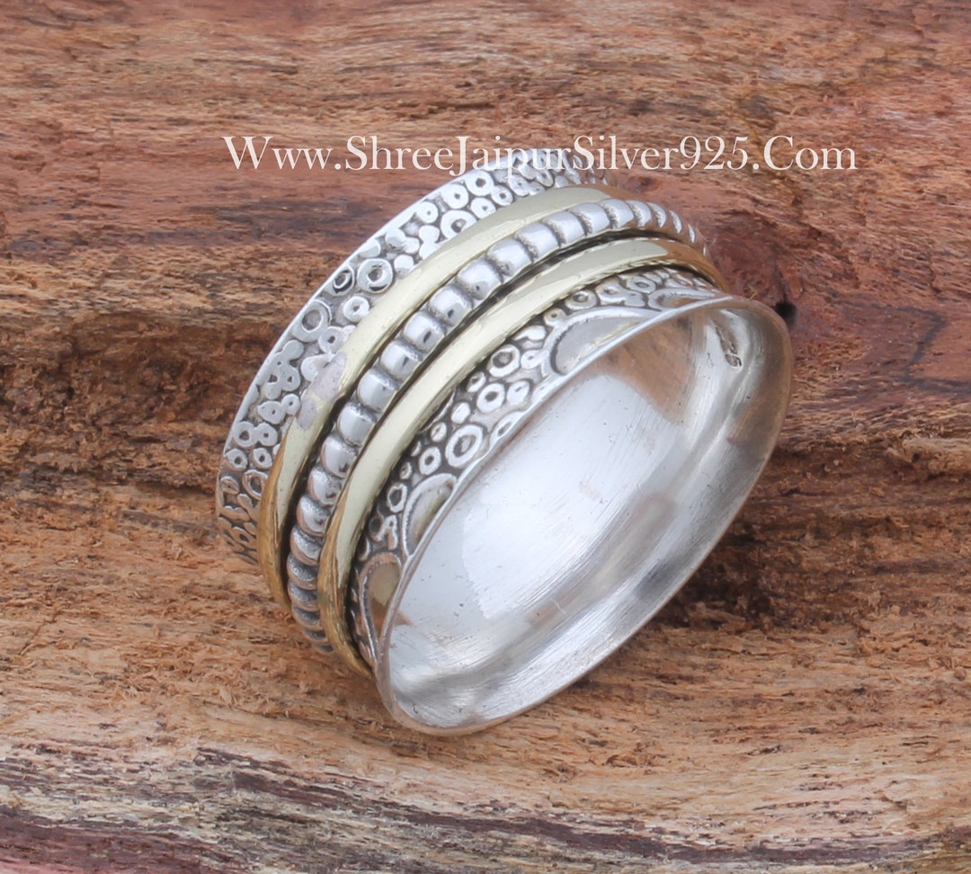 Artisan Silver Designer Ring, Spinner Ring, Ring, , Spinning Ring ...