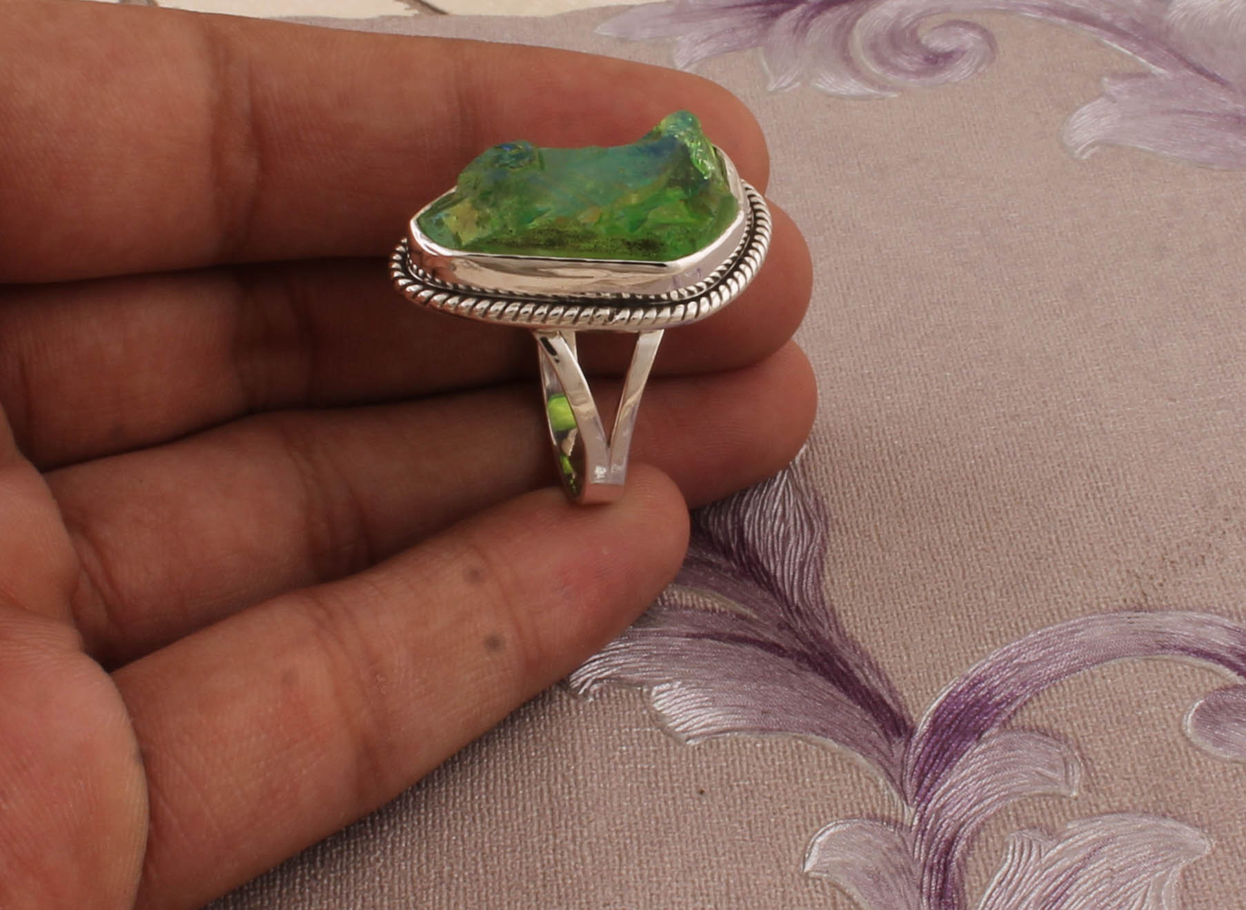 AAAQuality Druzy Quartz Raw Gemstone Ring 925-Sterling Silver | Etsy