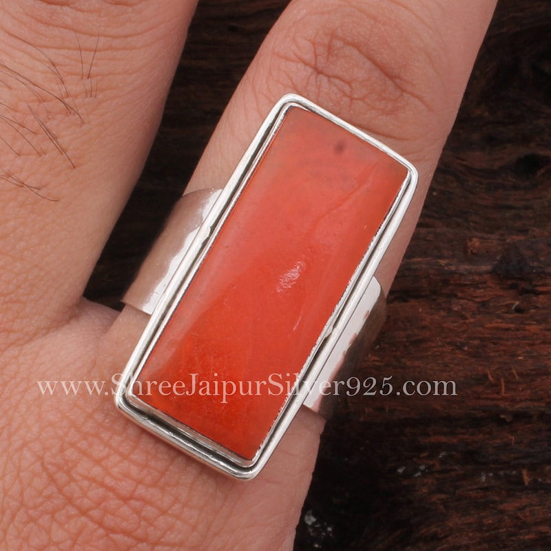 Orange Gemstone Ring - Etsy