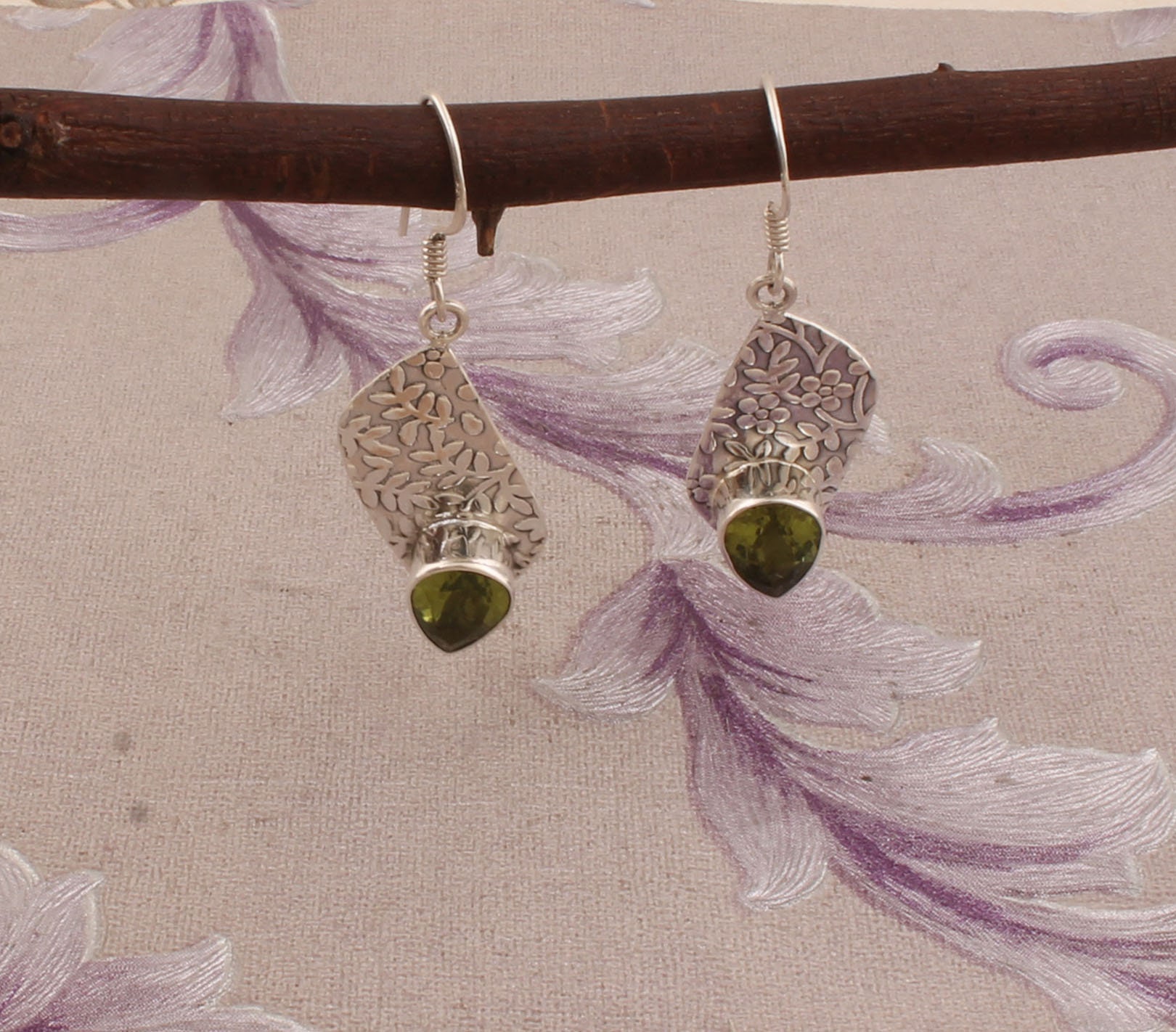 Natural Peridot Top Quality Gemstone Earring Cut Pear Stone | Etsy