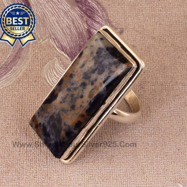 Rectangle Stone Ring - Etsy