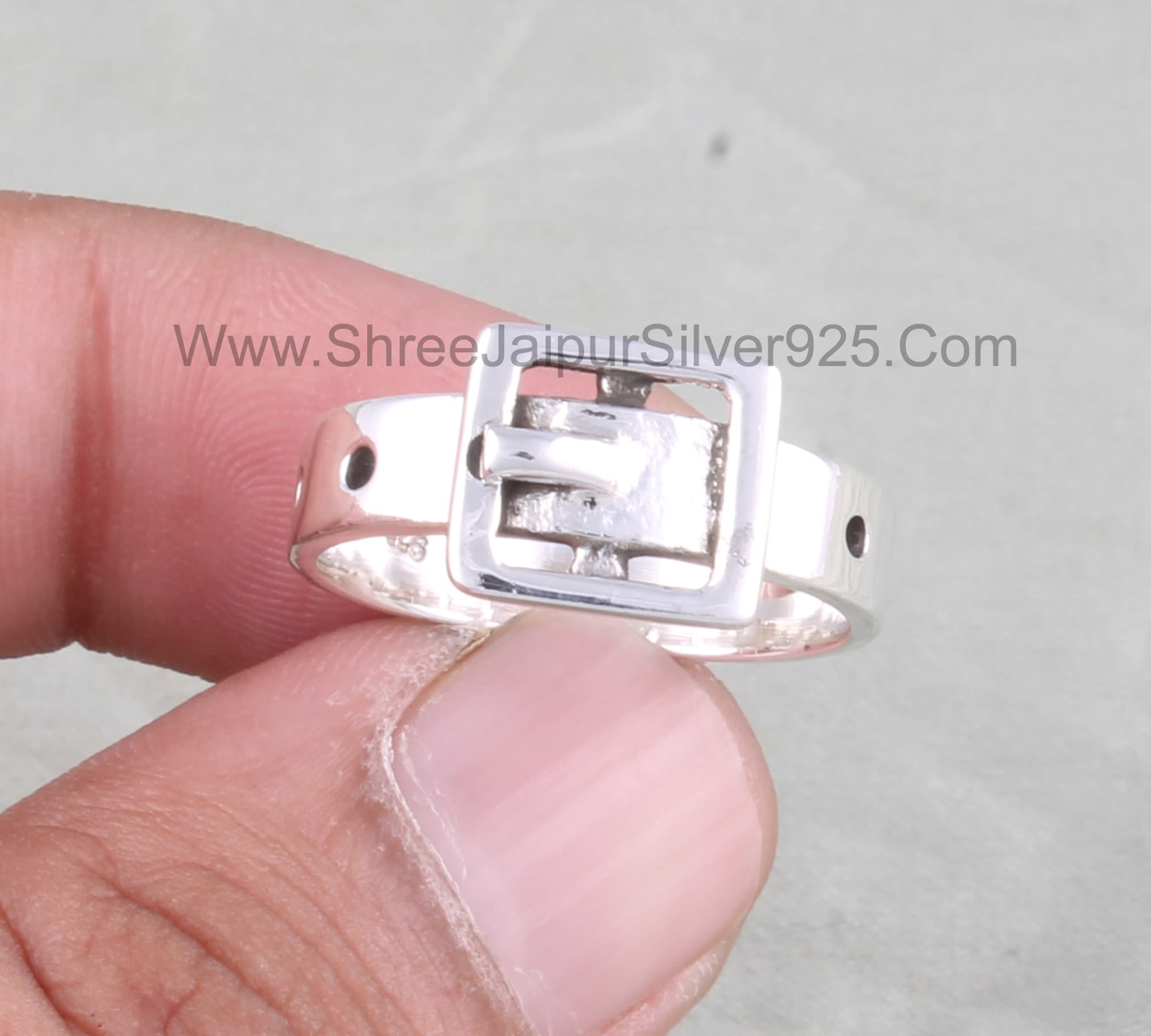 Belt Buckle Solid 925 Sterling Silver Band Ring for Men's | Etsy