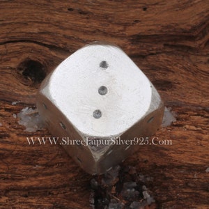 Sterling Silver Dice Set: 2 Six-sided RPG Game Dice - Etsy