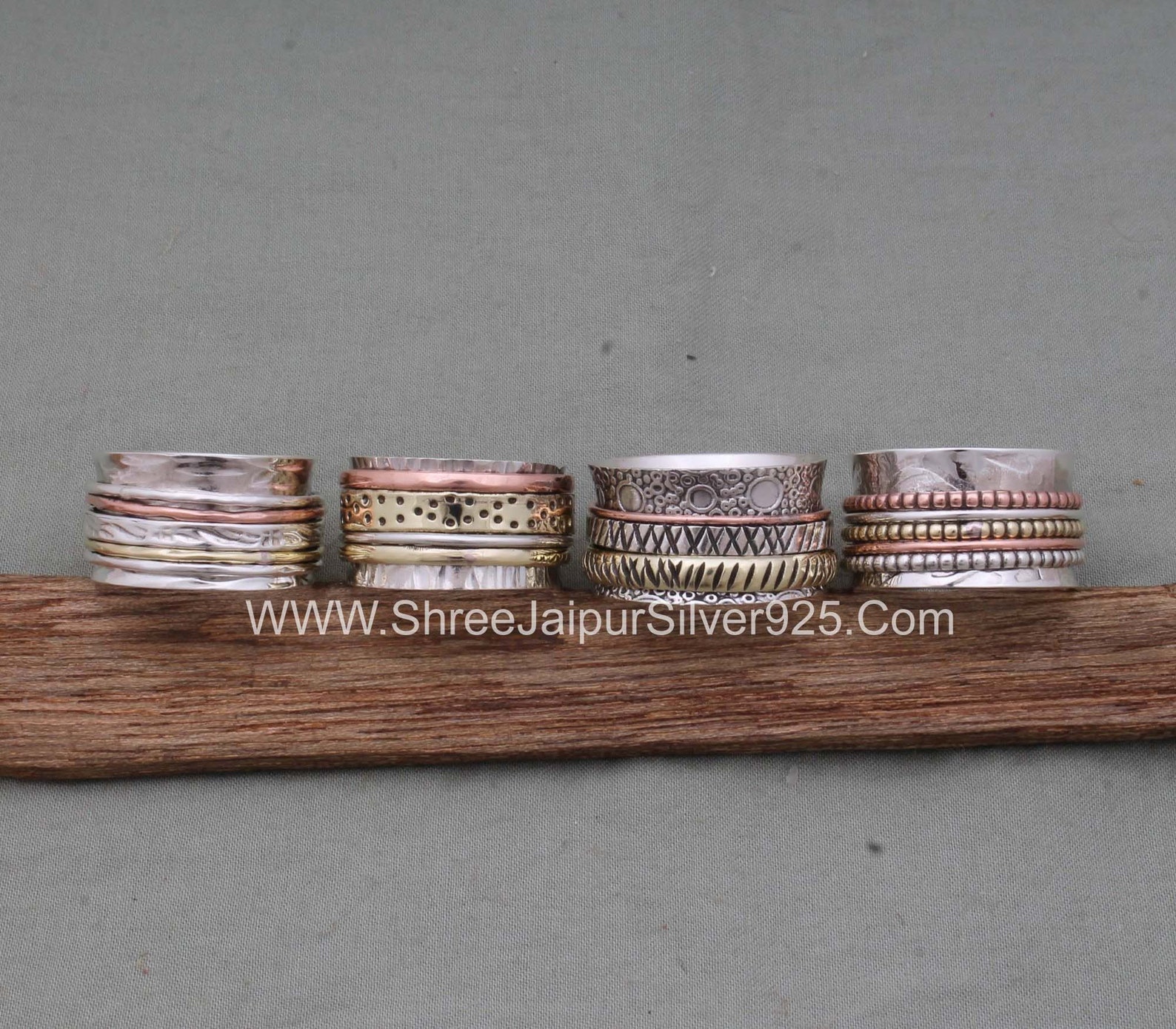 Spinner's 925 Sterling Solid Silver Ring Fidget Anxiety - Etsy