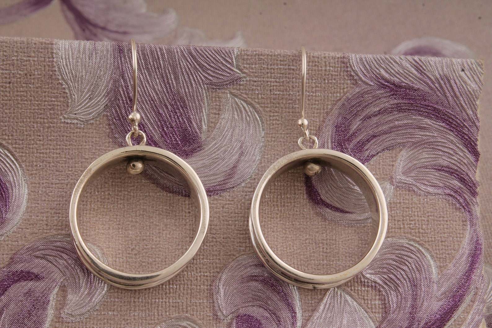 Round Earring,925-sterling Silver Earring,wedding Gift Earring, Big ...