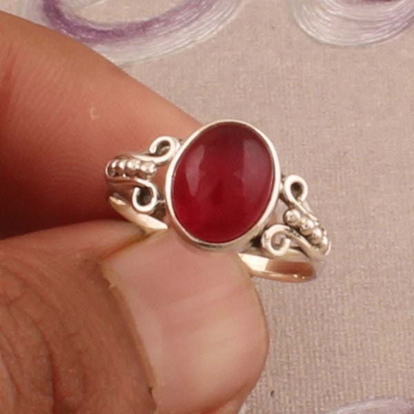 Red Jade Ring - Etsy