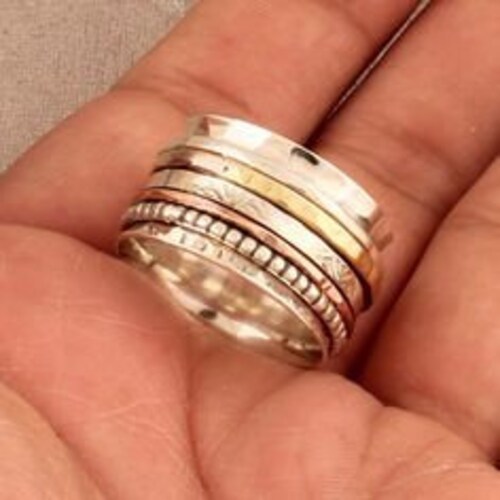 Designer Spinner Ring 925 Sterling Silver Spinner Ring - Etsy India
