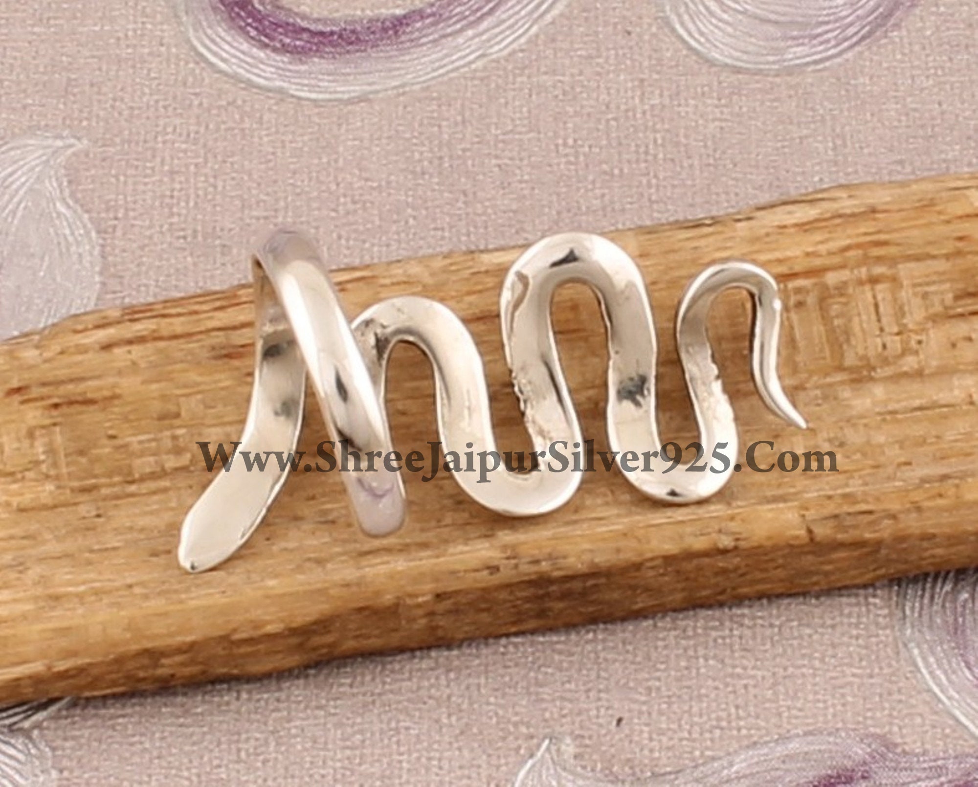 925 Sterling Silver Designer Snake Adjustable Ring Handmade | Etsy