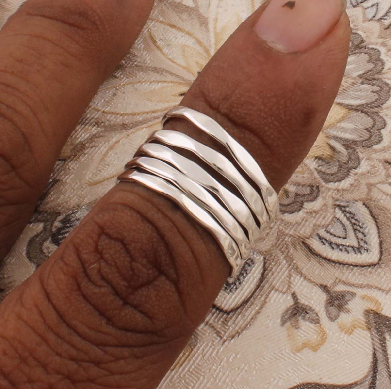 5 Rings Lot 925-sterling Silver Ring's Band Ring's | Etsy