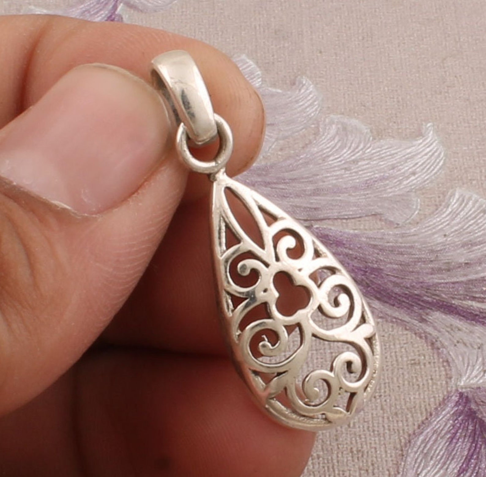 925-sterling Solid Silver Necklace Leaf Necklace Beautiful - Etsy