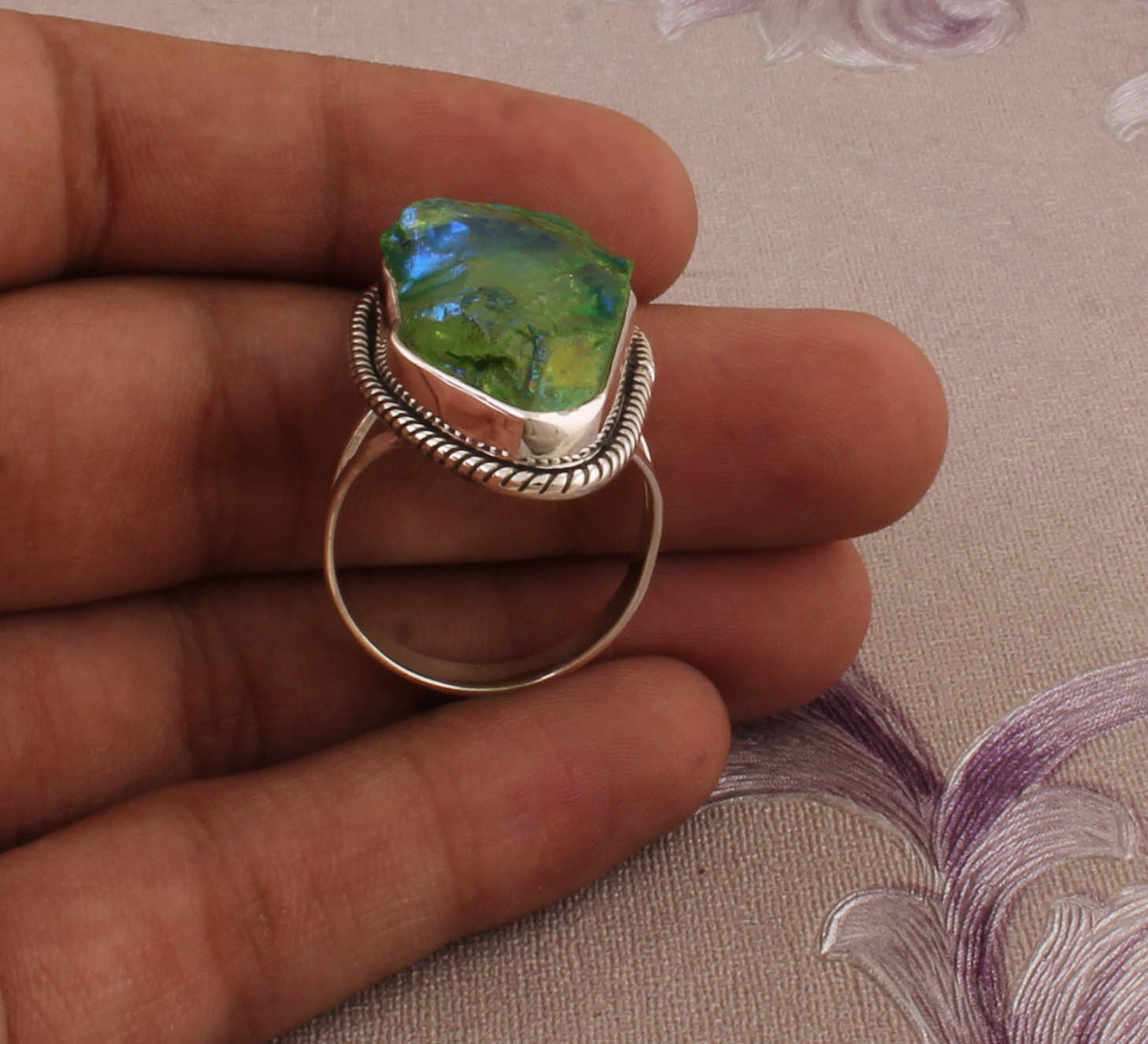 AAAQuality Druzy Quartz Raw Gemstone Ring 925-Sterling Silver | Etsy