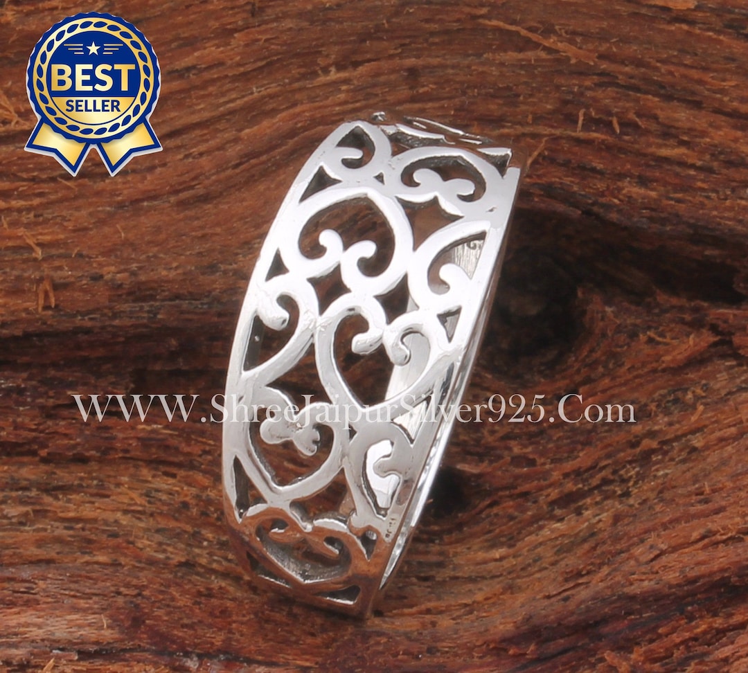 925 Sterling Silver Ring Antique Silver Ring Thumb Ring - Etsy