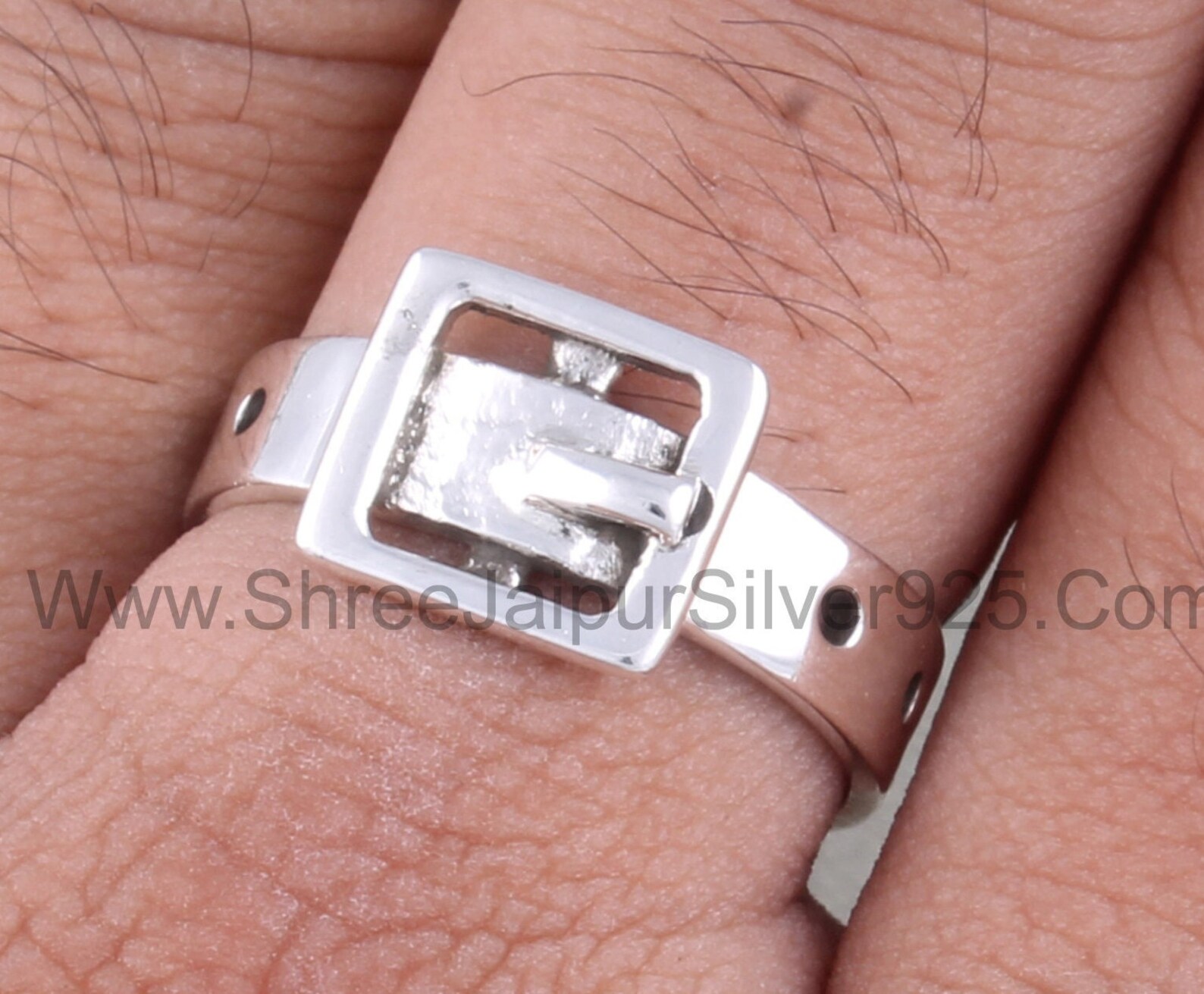Belt Buckle Solid 925 Sterling Silver Band Ring for Men's - Etsy