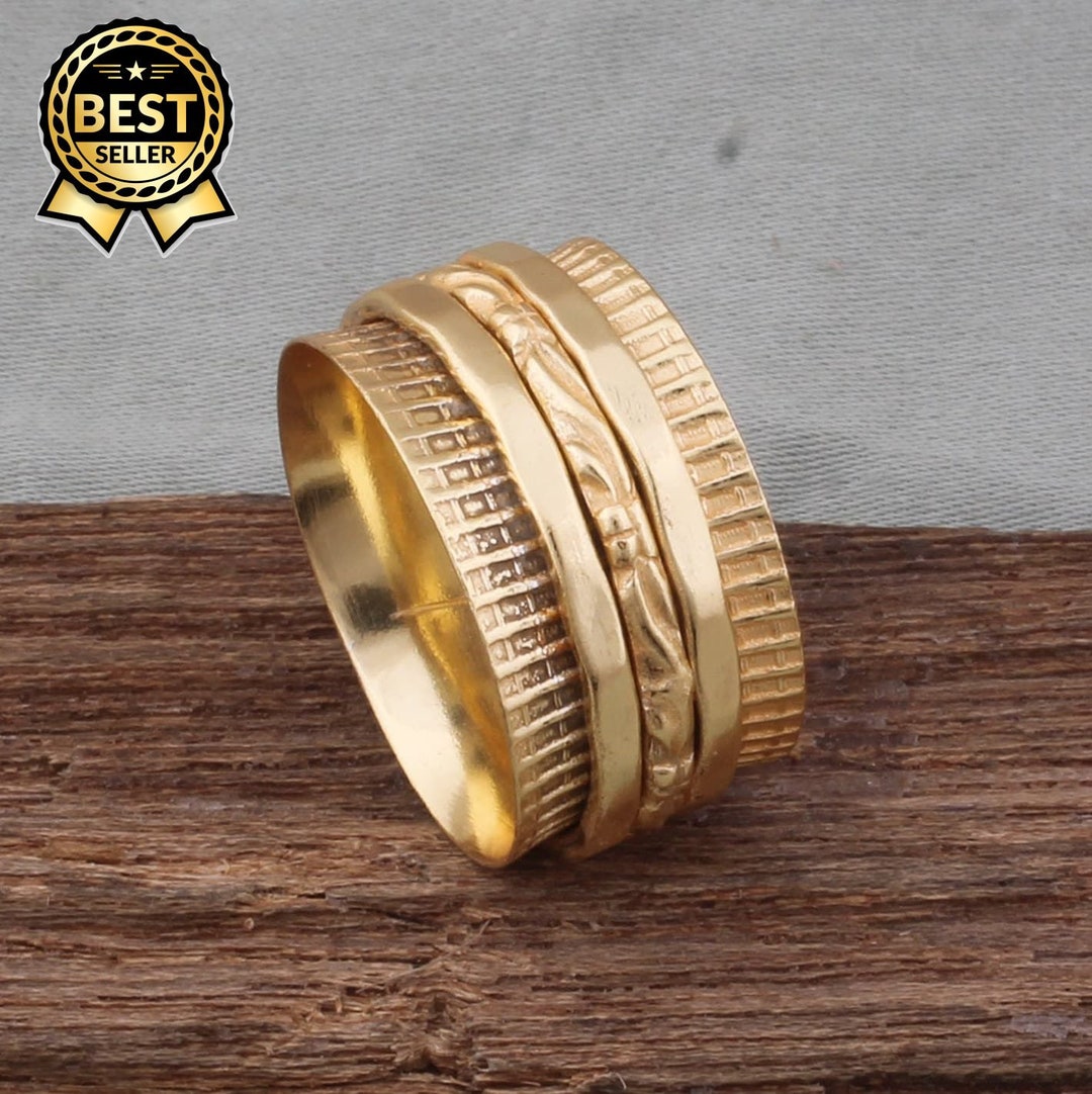 Handmade Designer Band Ring-wedding Gift Ring-micron Gold - Etsy UK