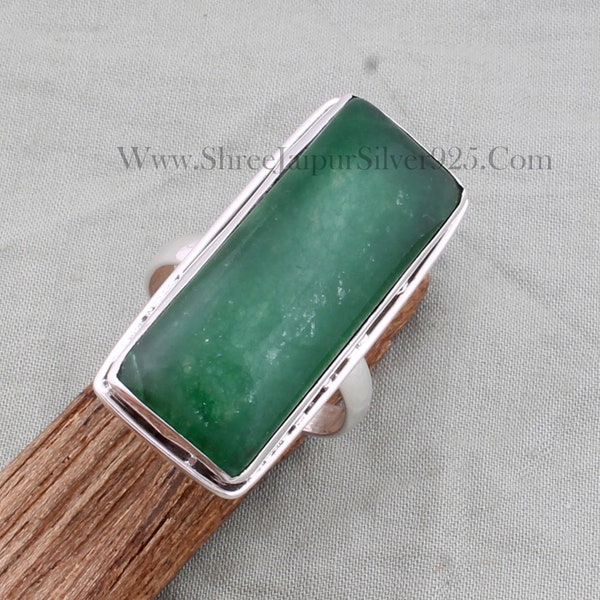 Green Stone Ring - Etsy