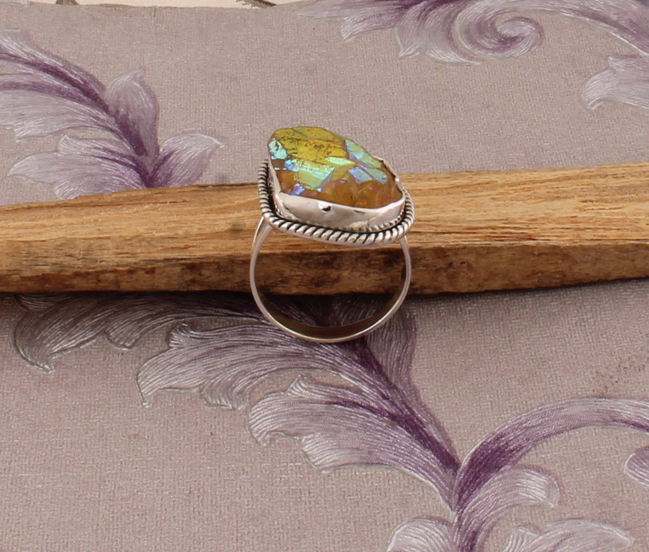 AAAQuality Druzy Quartz Raw Gemstone Ring 925-Sterling Silver | Etsy