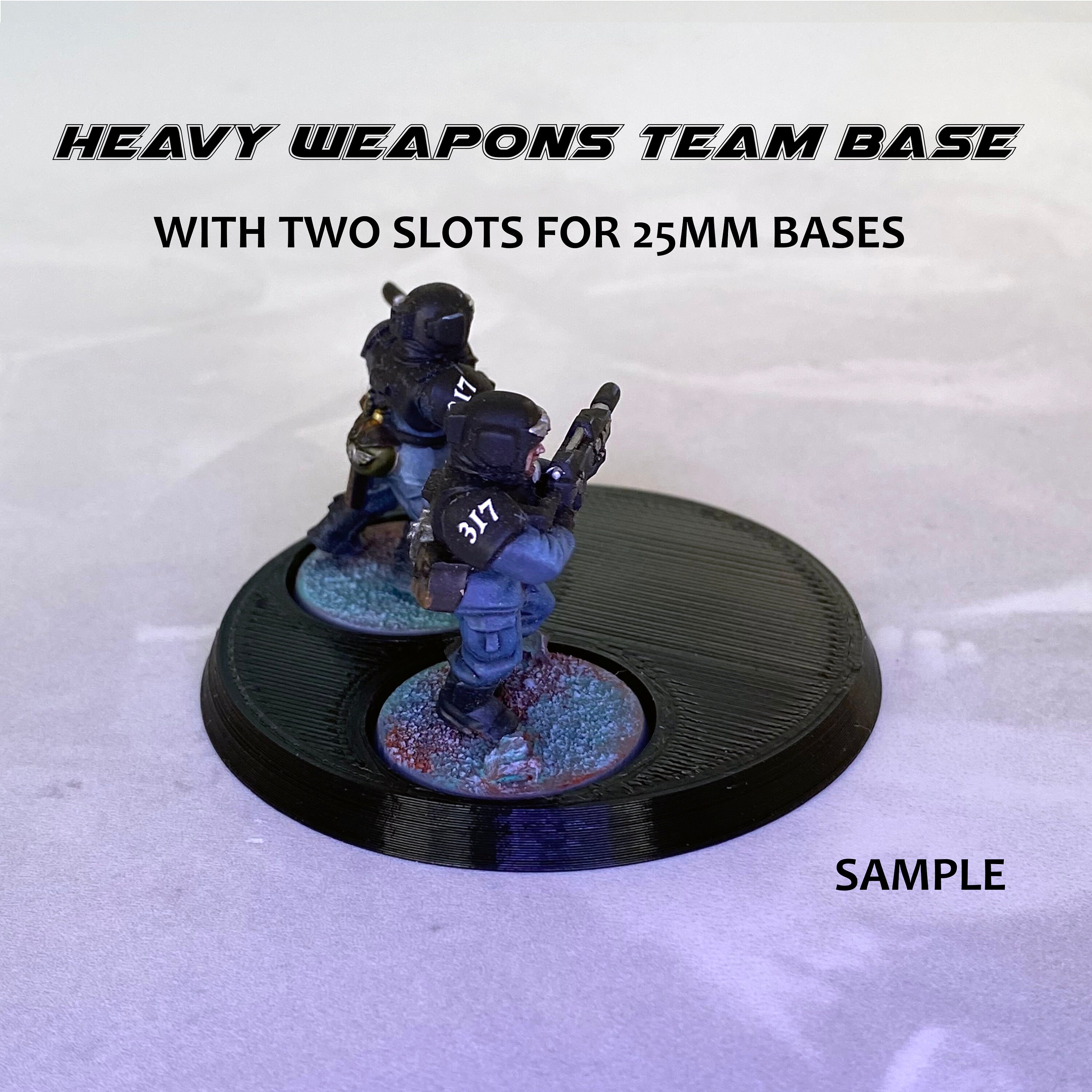Warhammer 40K Imperial Guard Heavy Weapon Team Base W/ 2 Slots - Etsy