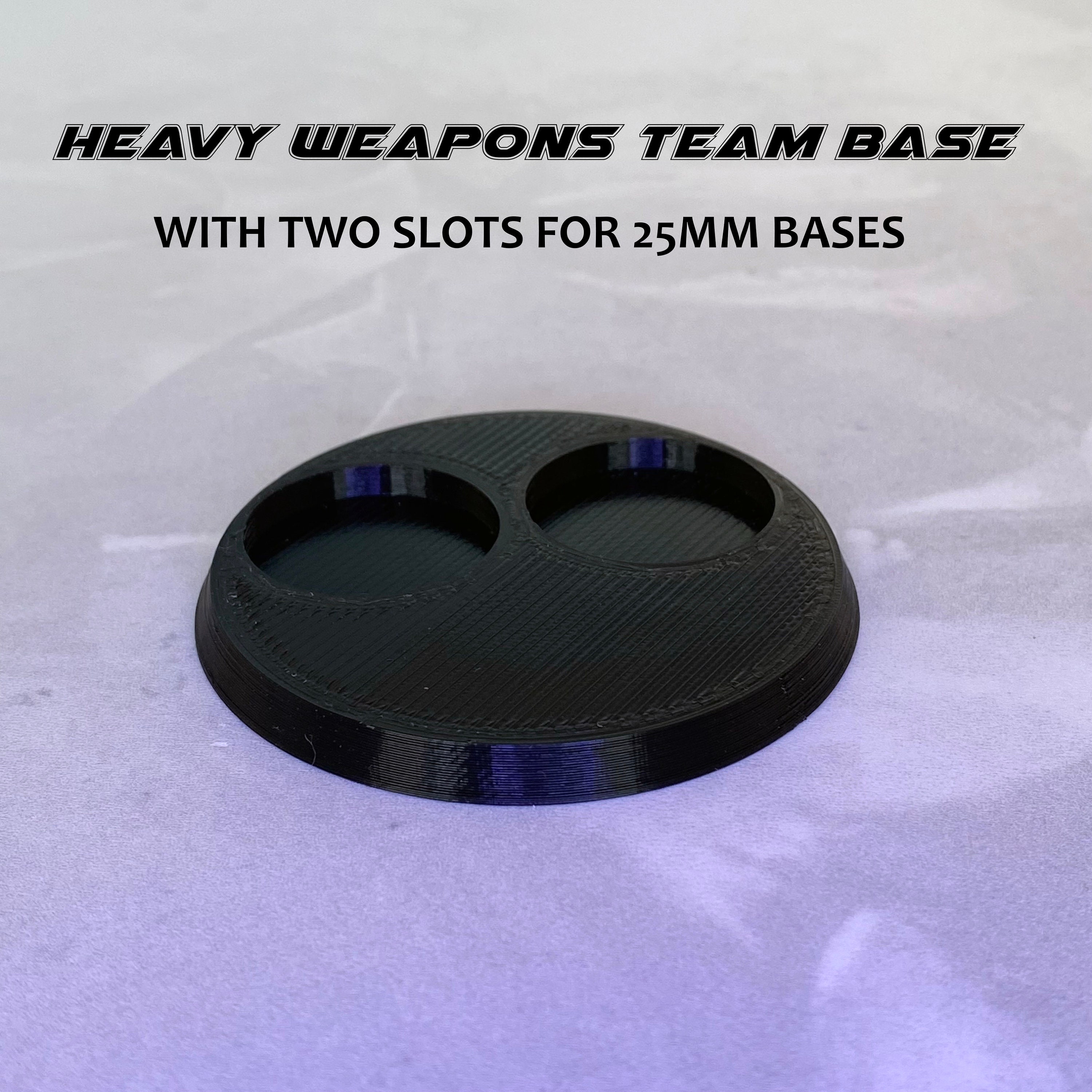 Warhammer 40K Imperial Guard Heavy Weapon Team Base W/ 2 Slots - Etsy