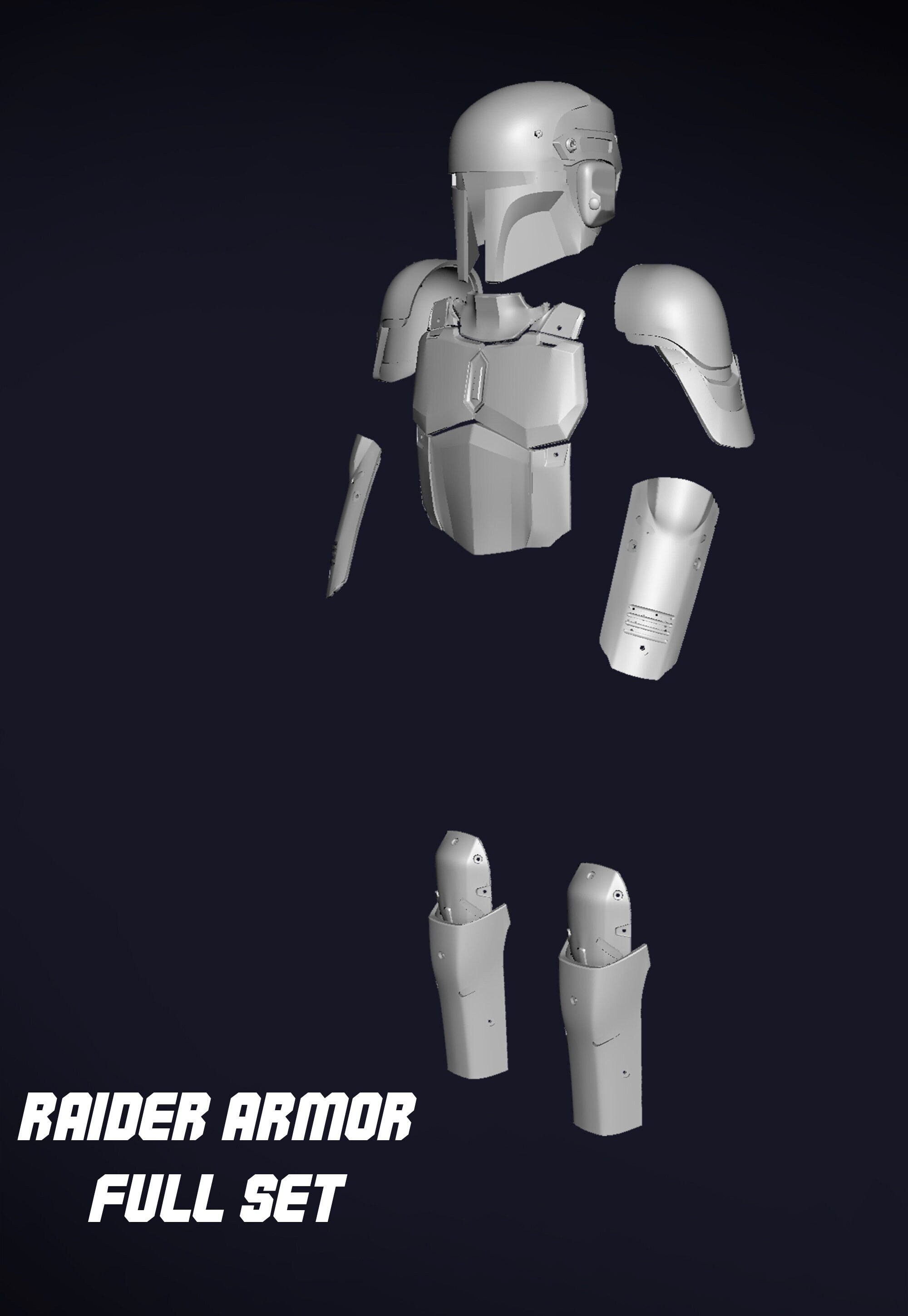 Mandalorian Style Armor raider Full Set Digital | Etsy