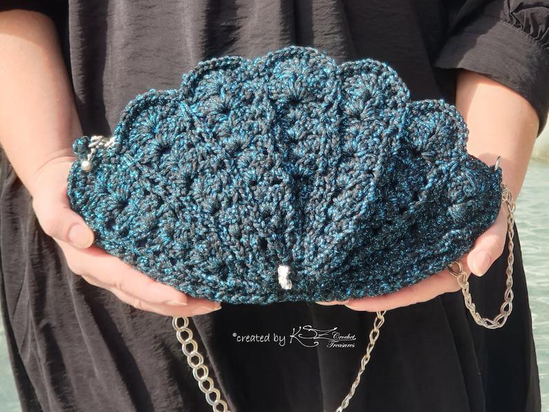 Crochet Seashell Bag, Shoulder Crochet Bag, Crochet Clutch, Chic Bag ...