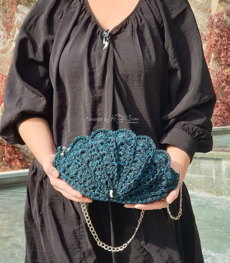 Crochet Seashell Bag, Shoulder Crochet Bag, Crochet Clutch, Chic Bag ...