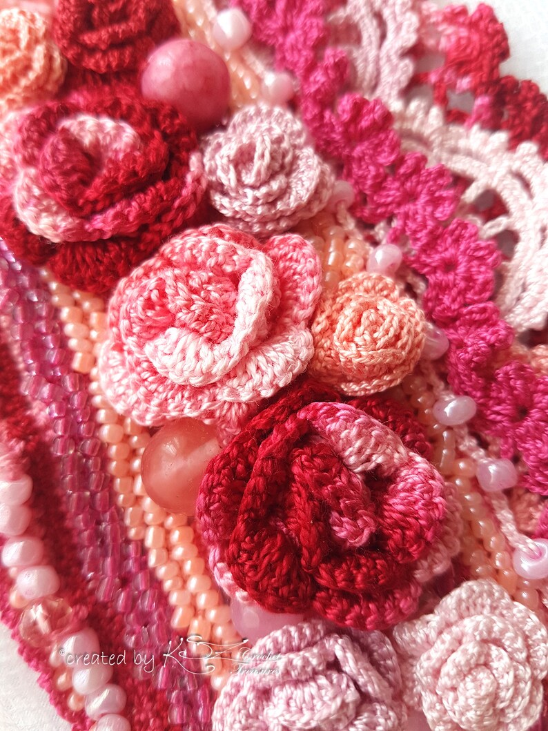 Crochet Cuff Bracelet, Pink Crochet Cuff, Lace Cotton Bracelet, Crochet ...