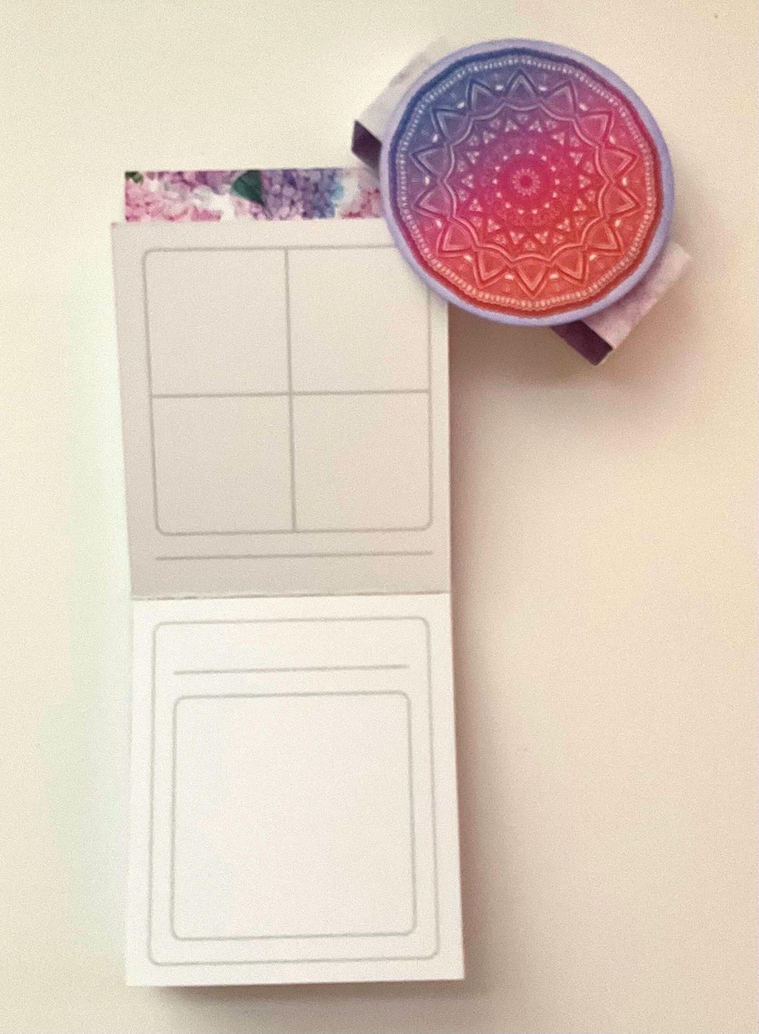 Tangle Handmade Square Tear off Notepad With Printed White Pages - Etsy