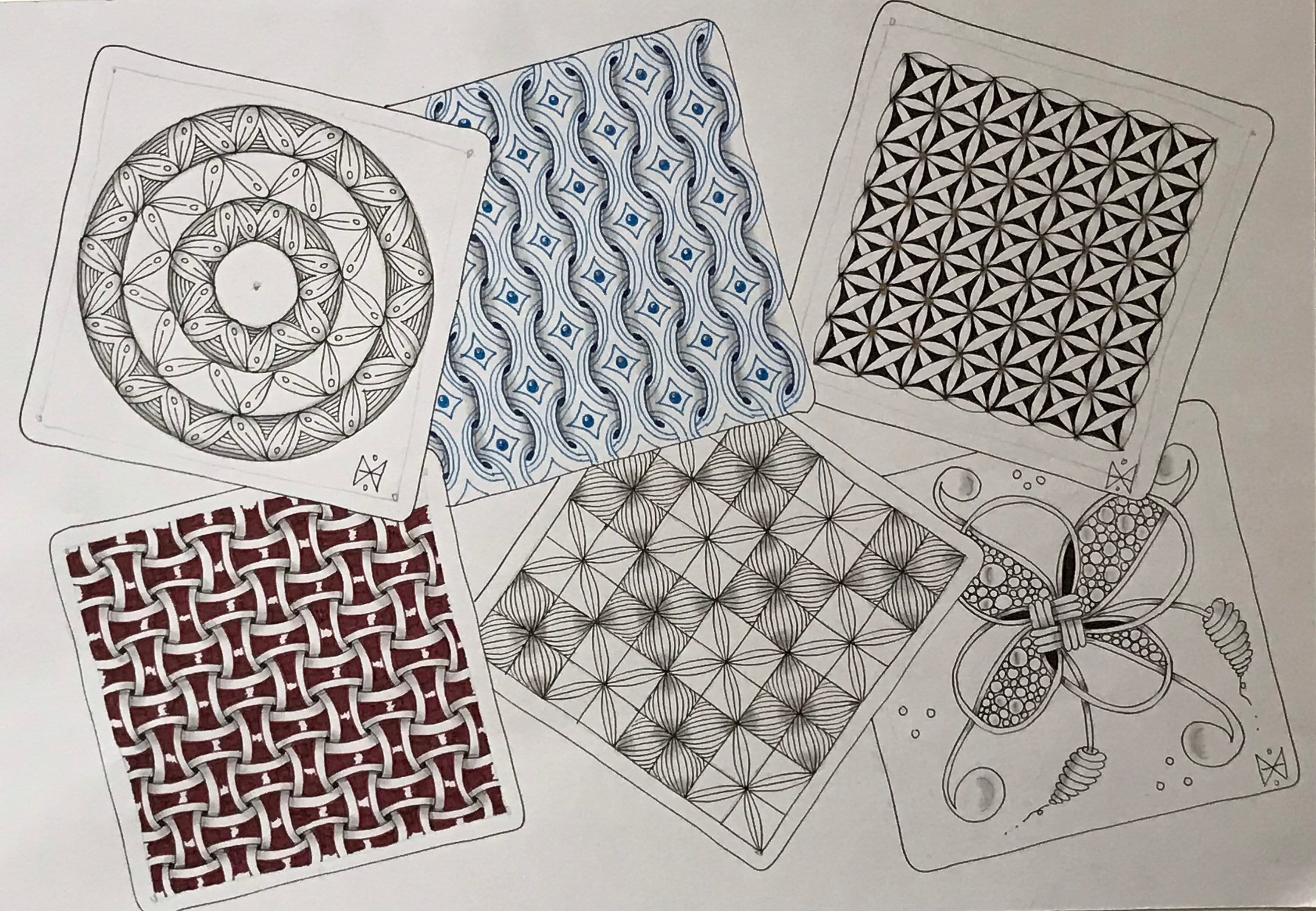 Square Stencils: 3-size Set Tangling Plastic Stencils - Etsy
