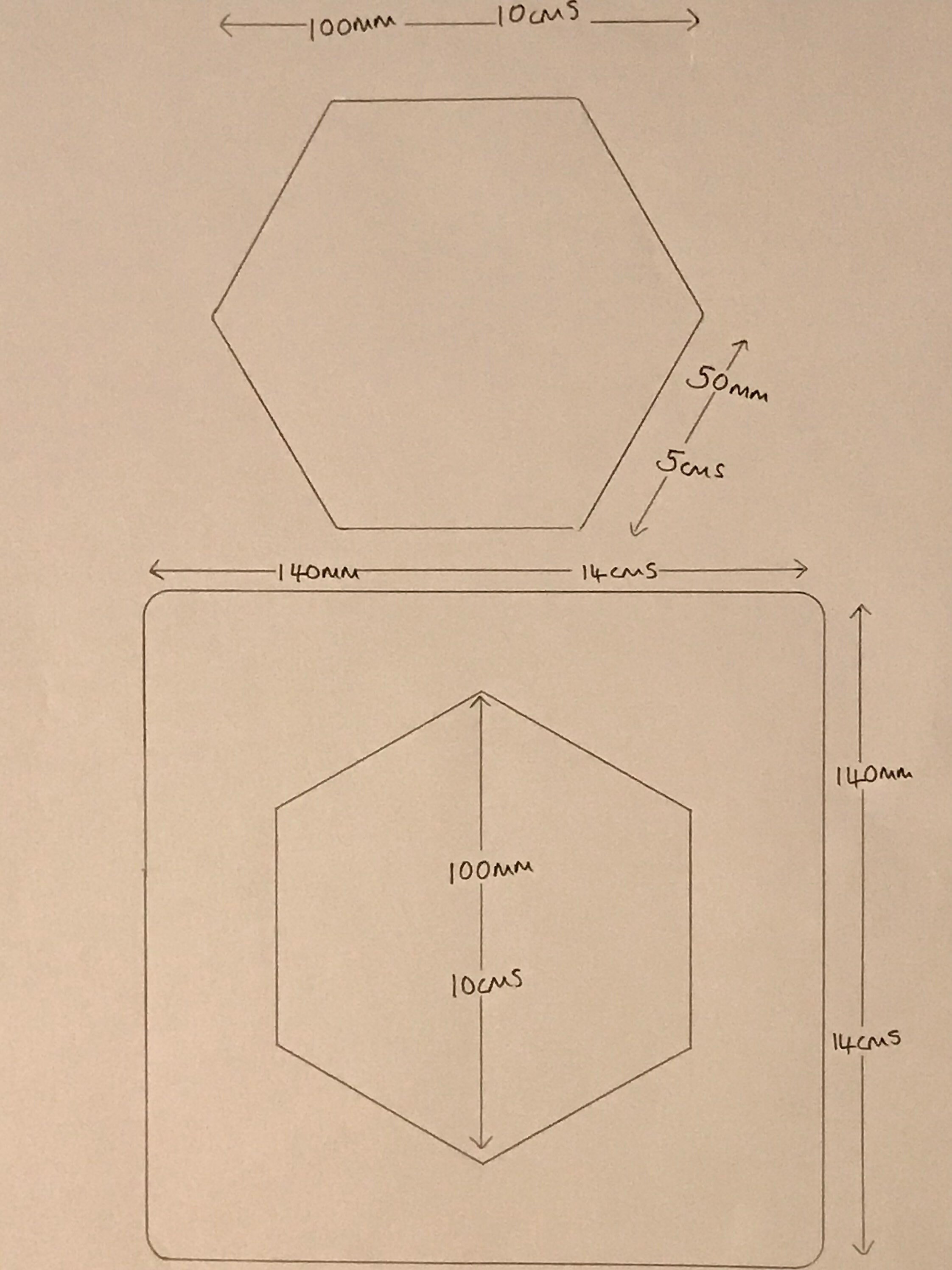 Hexagon Stencils Set of 2 Sizes - Etsy