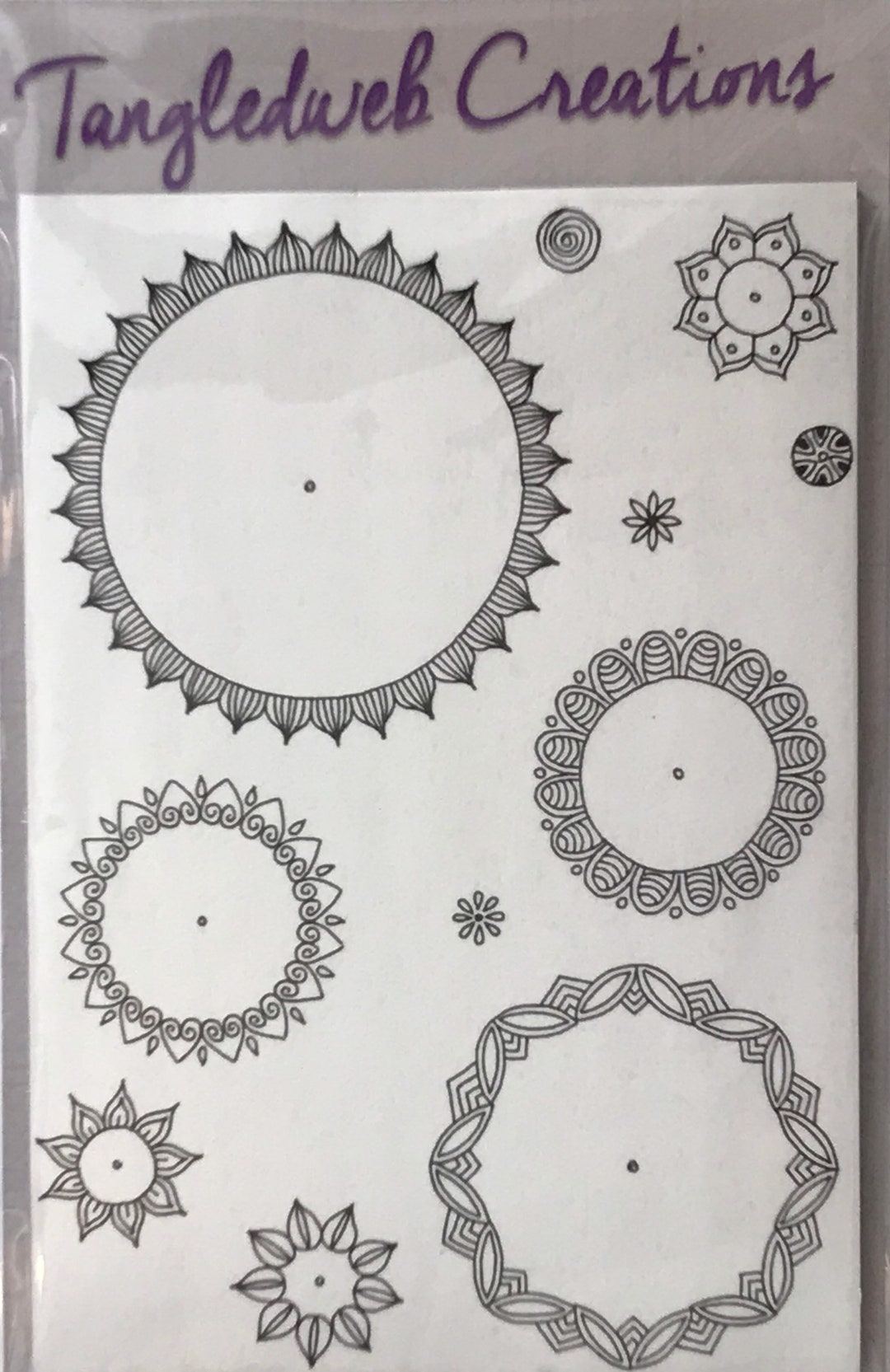 Mandala Rubber Stamps - Set 1 - Etsy