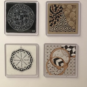 Coasters to Hold Zentangle Art Tiles Pack of 4 - Etsy