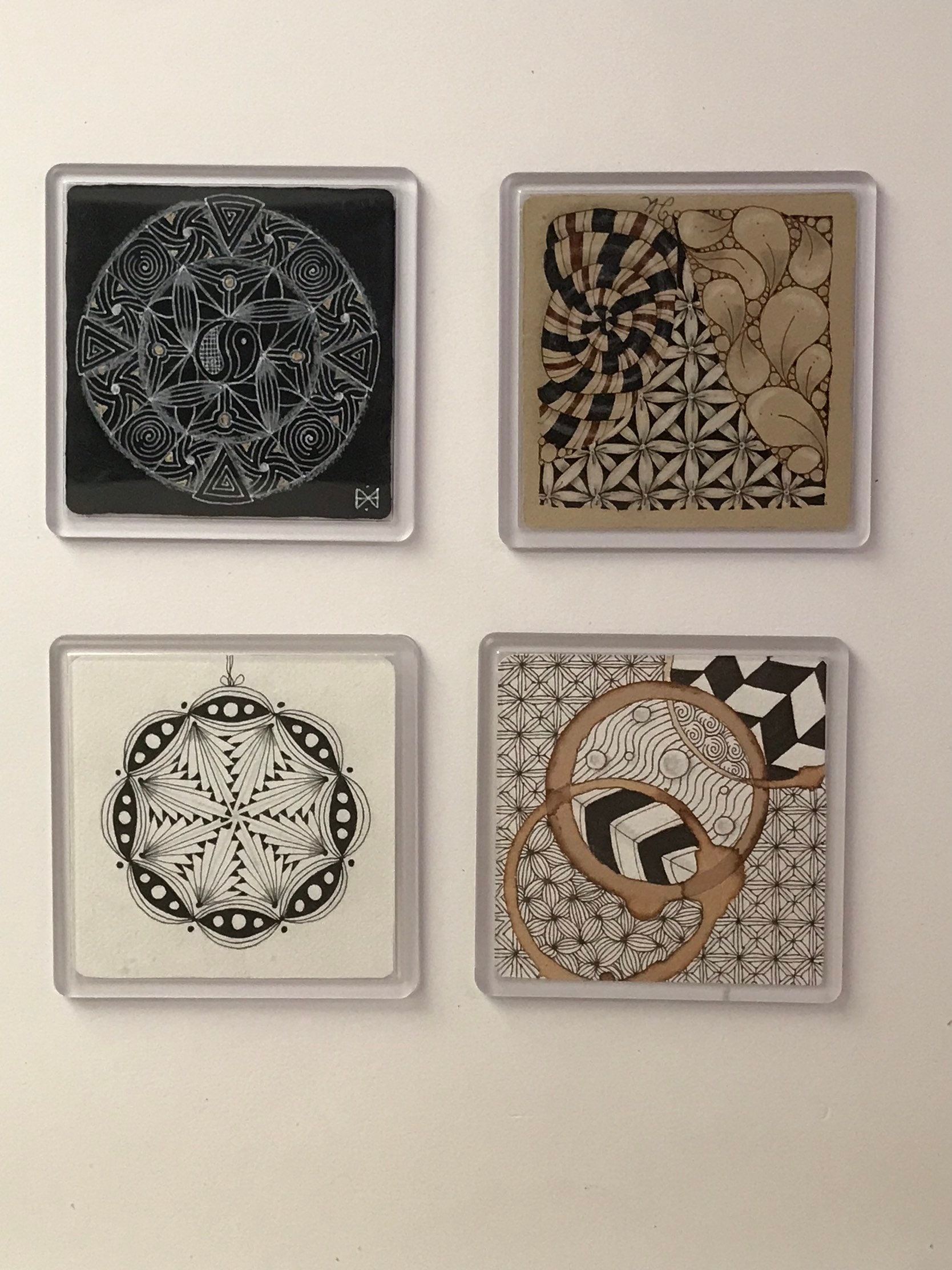 Coasters to Hold Zentangle Art Tiles Pack of 4 - Etsy