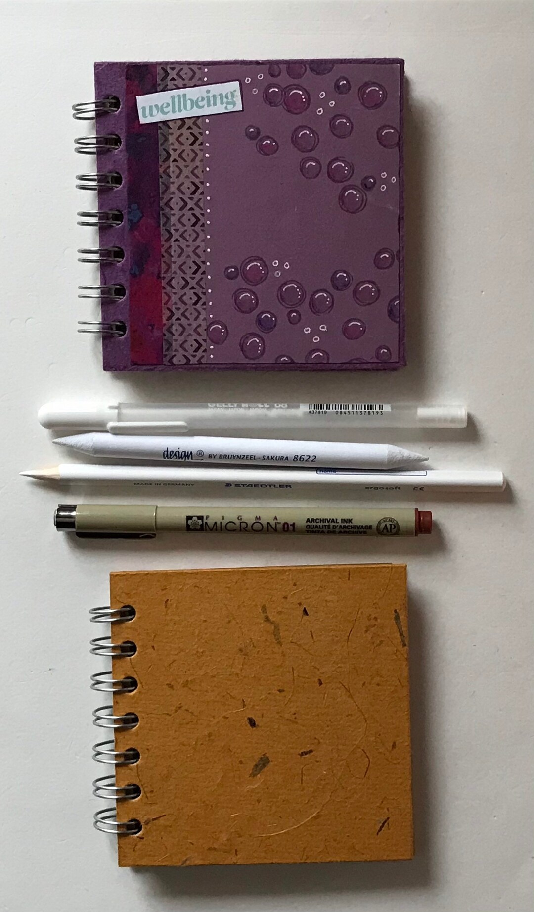 Mini Sketchbooks With Brown Paper, Pen & Pencil Kit - Etsy