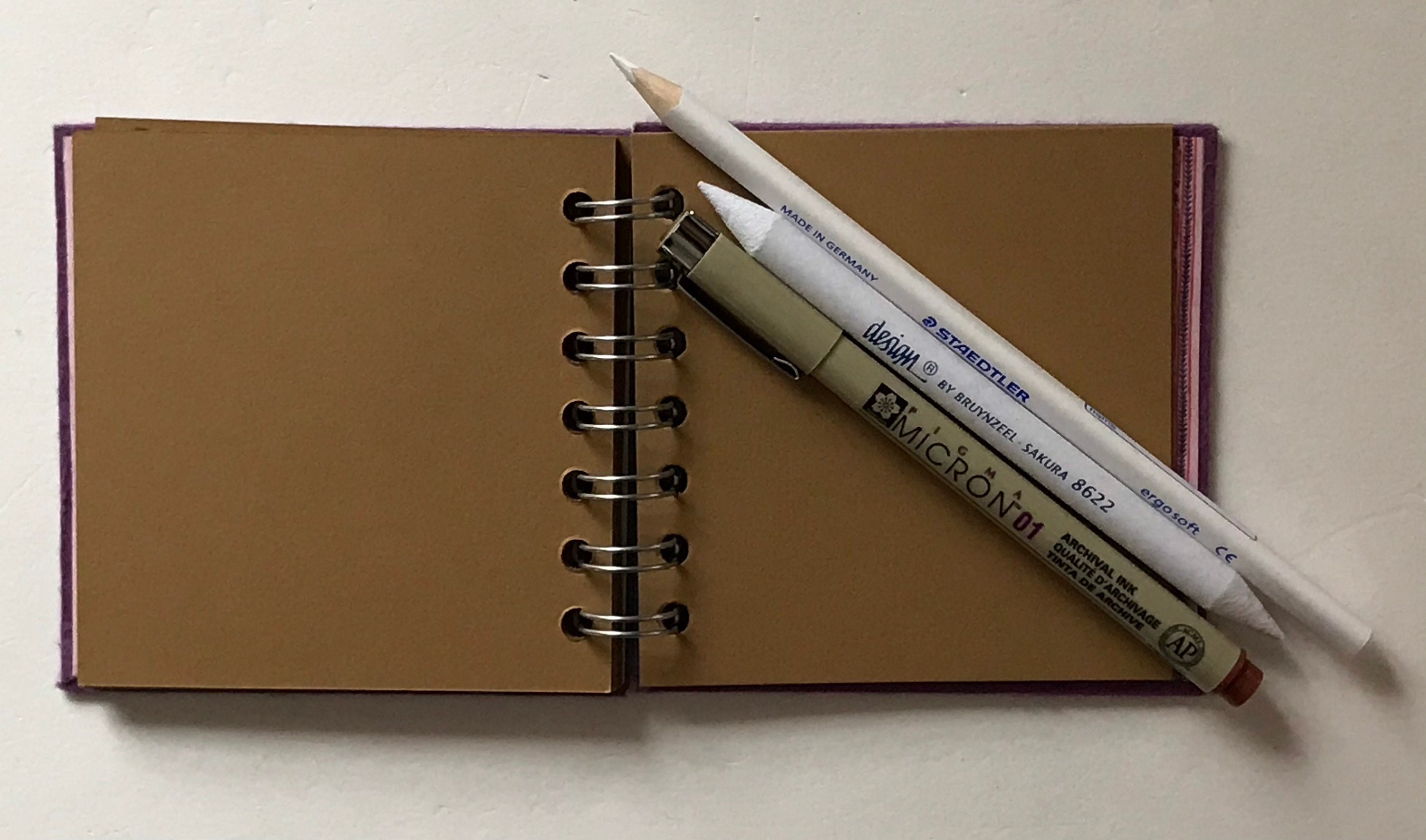 Mini Sketchbooks With Brown Paper, Pen & Pencil Kit - Etsy