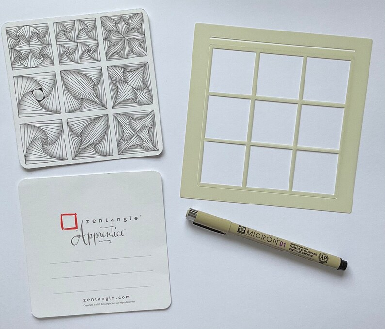 Square Plastic Reuseable Stencil for Creating Zentangle Step Out Grids ...