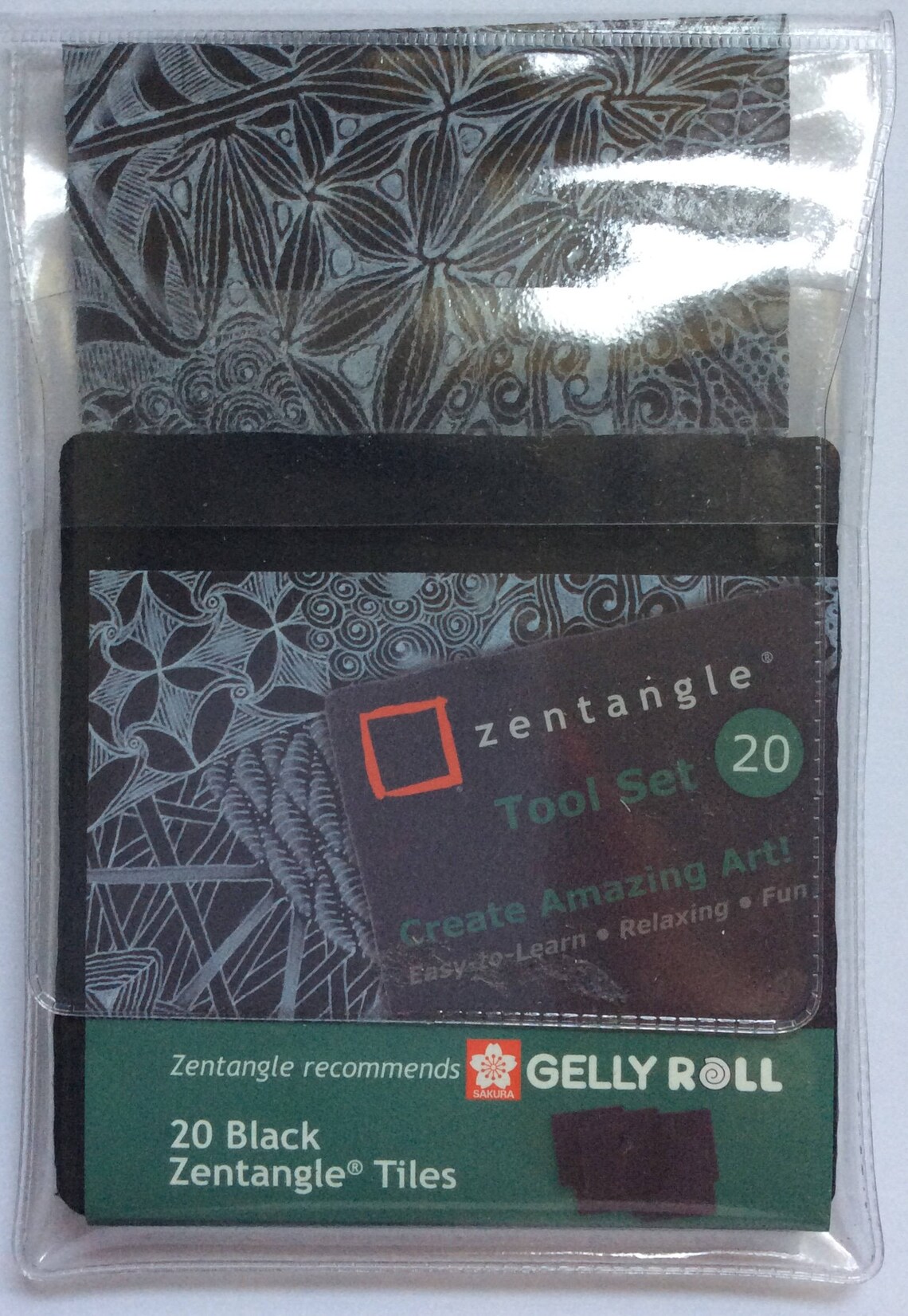 Zentangle Pack 20 Black Tiles - Etsy