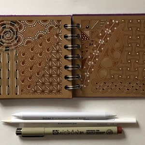 Mini Sketchbooks With Brown Paper, Pen & Pencil Kit - Etsy