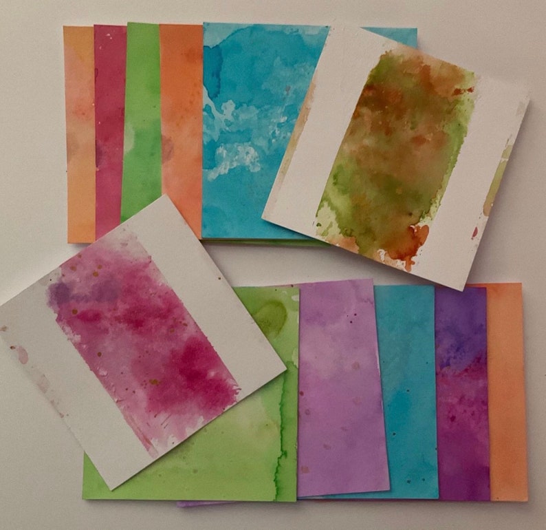 Square Tin for Standard & 3Z Size Art Tiles and 10 Watercolour Squares ...