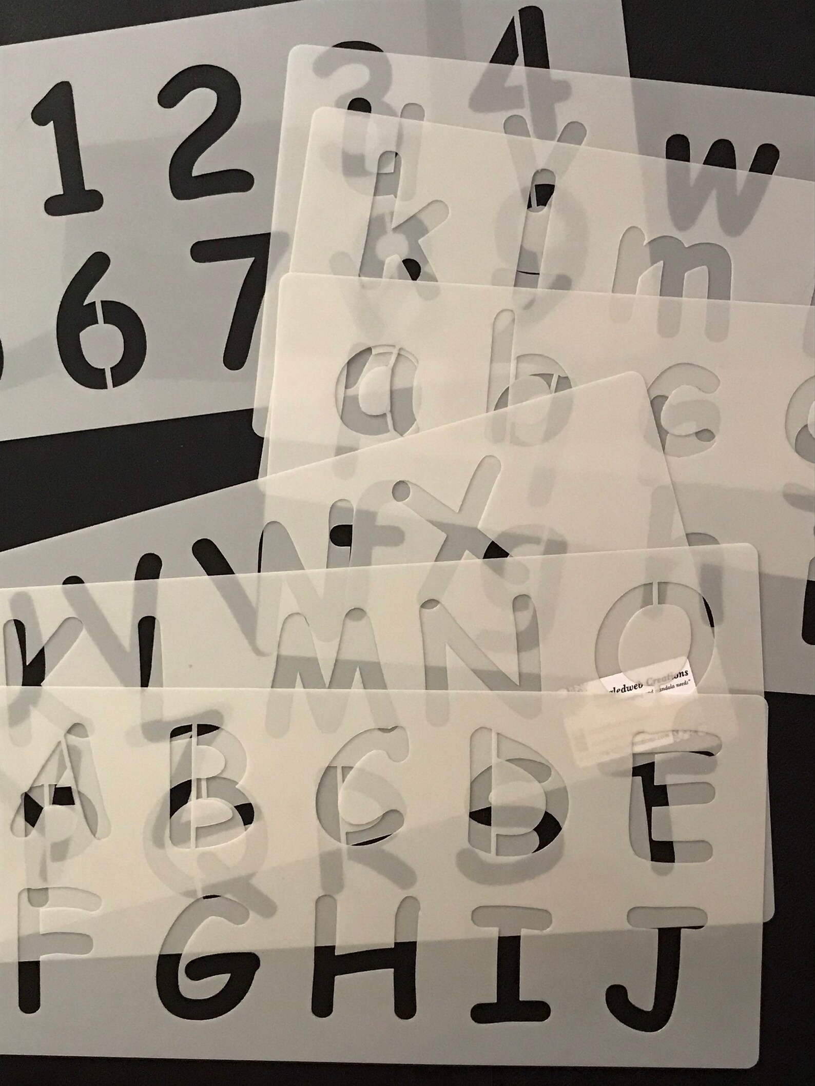 ABC Alphabet and Number Stencils Reusable Plastic Stencils - Etsy Denmark