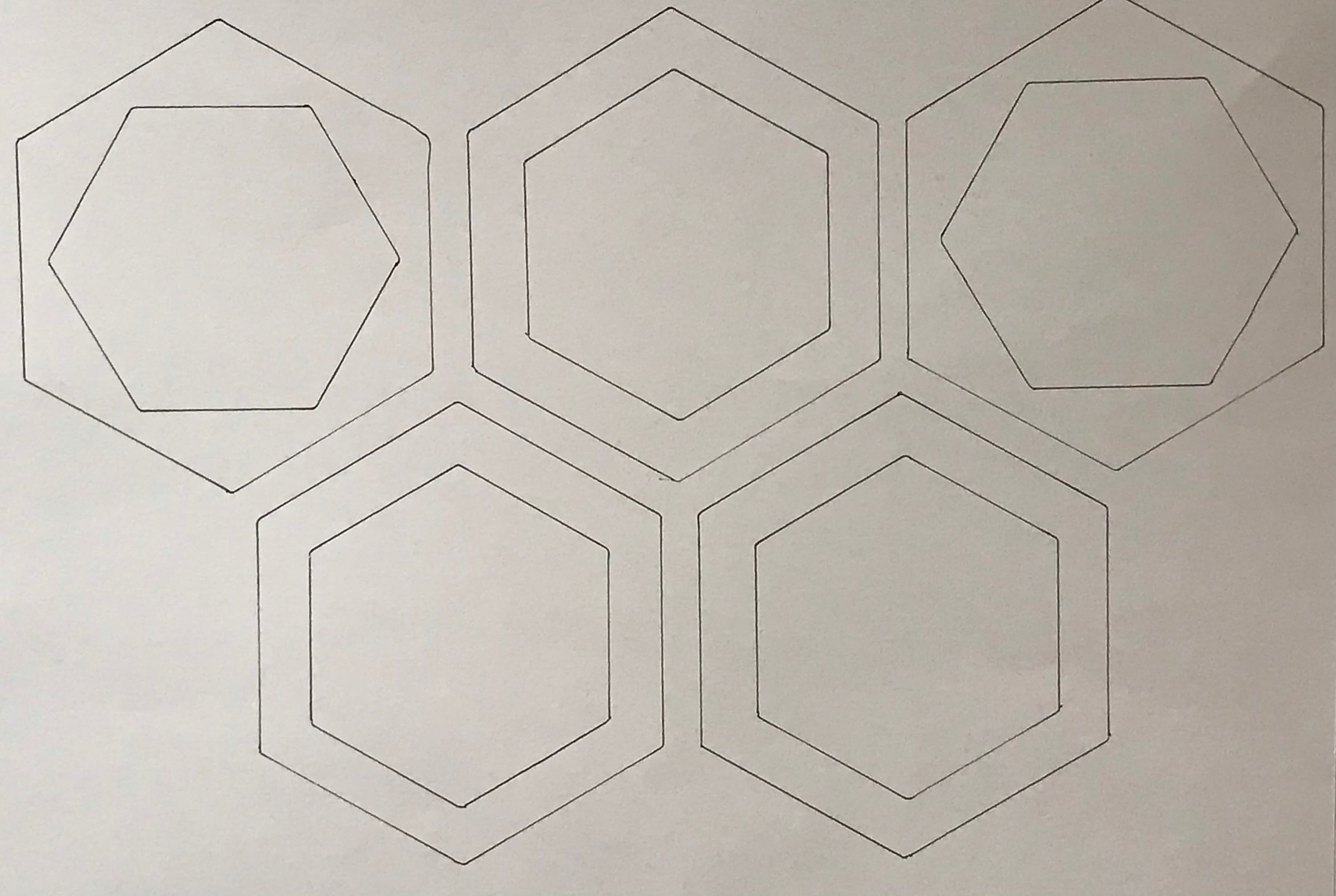 Hexagon Stencils Set of 2 Sizes - Etsy