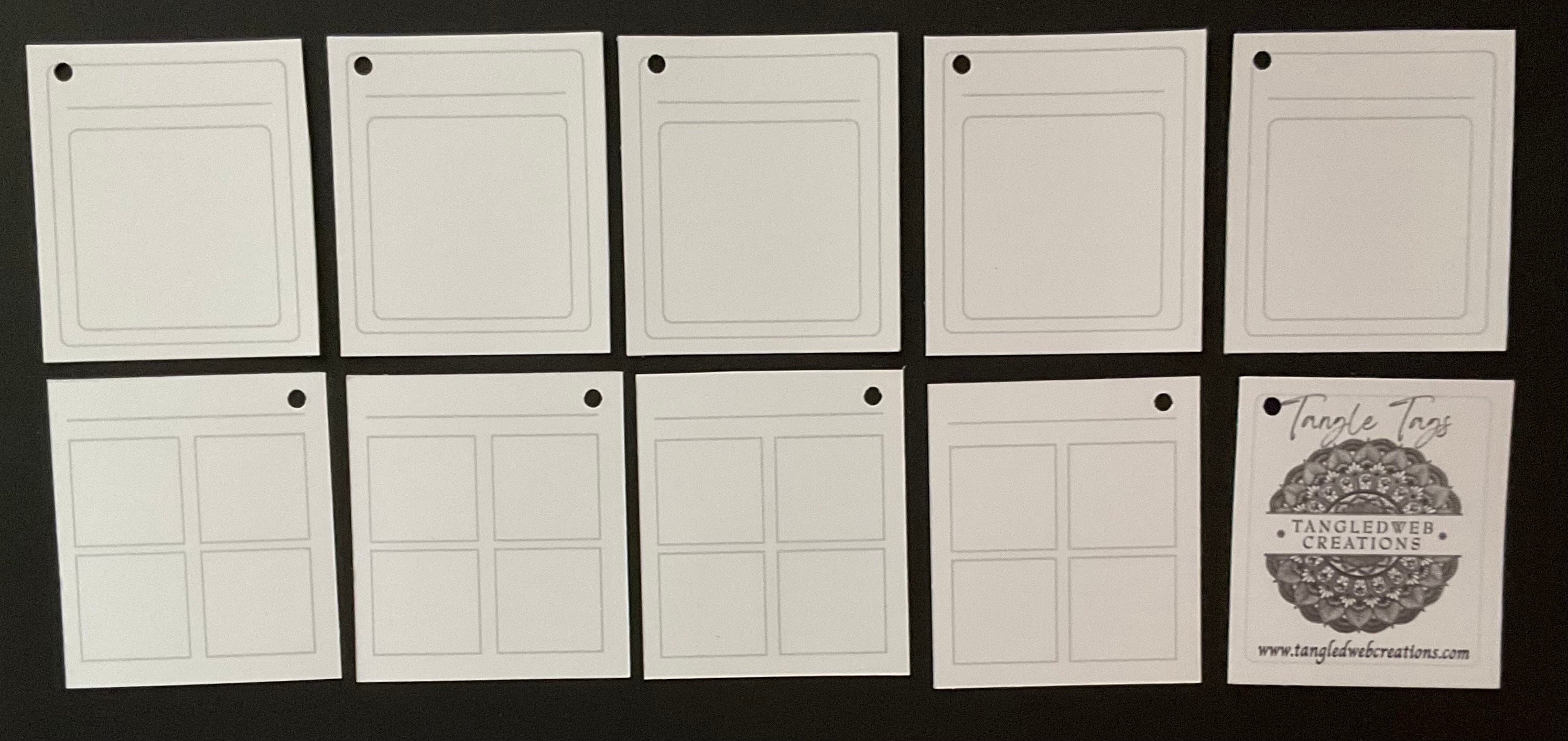 Tangle Tags 50 Square Zentangle Tags - Etsy