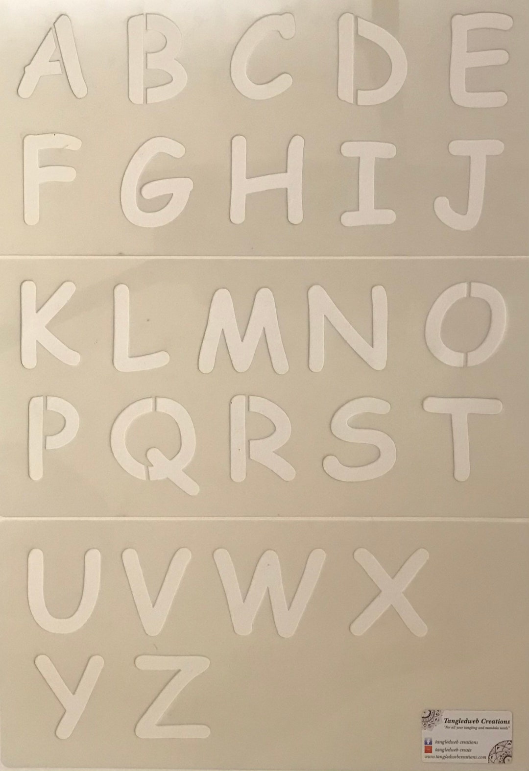 ABC Alphabet and Number Stencils Reusable Plastic Stencils - Etsy Denmark