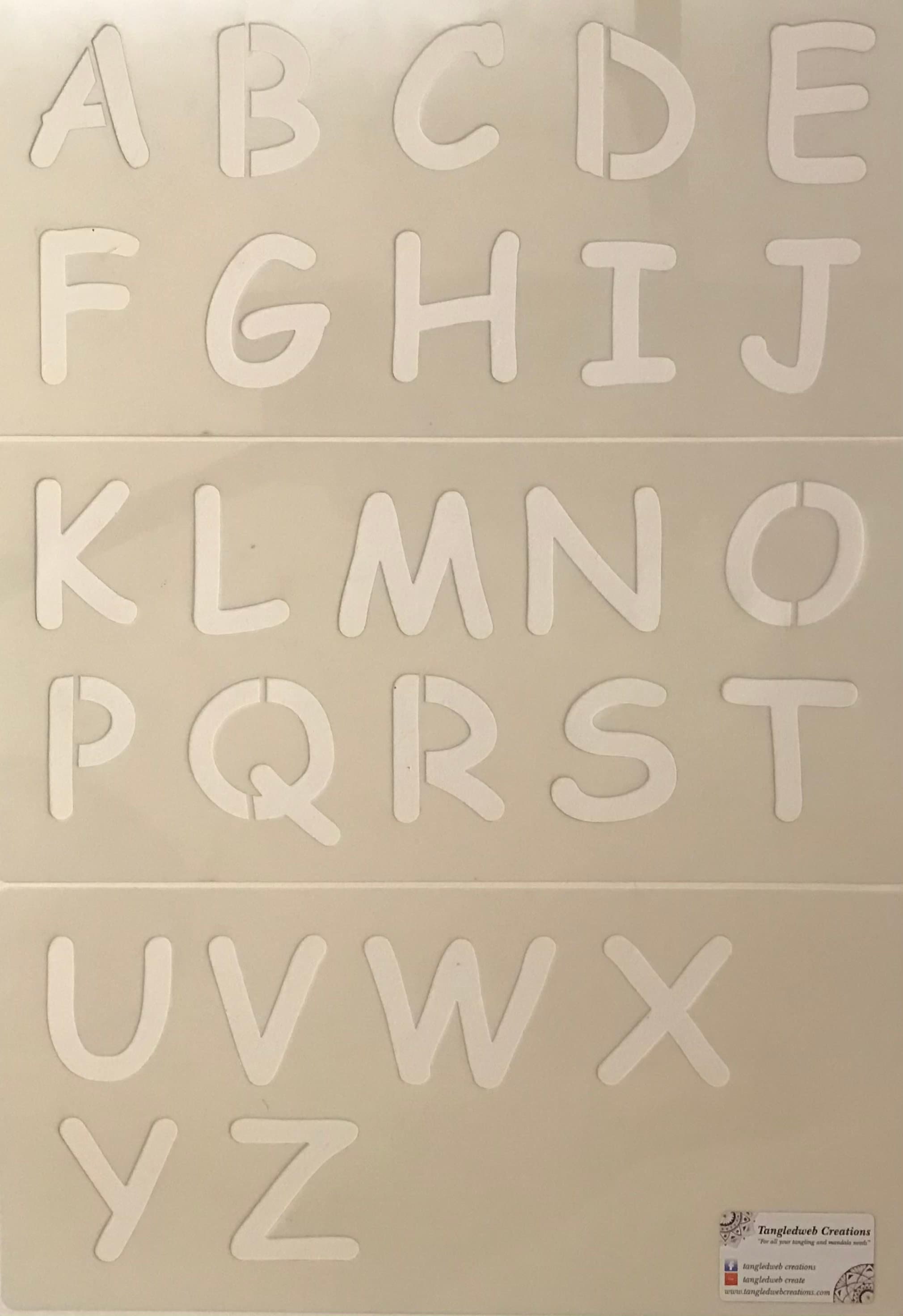 ABC Alphabet and Number Stencils Reusable Plastic Stencils - Etsy